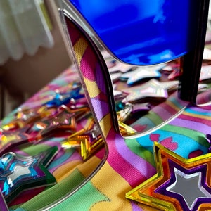 PLATFORM MIRROR HANGING | 'boogie Shoe' Wall Art | 70s Glam Rock Disco ...
