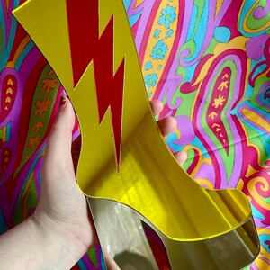 PLATFORM MIRROR HANGING | 'boogie Shoe' Wall Art | 70s Glam Rock Disco ...