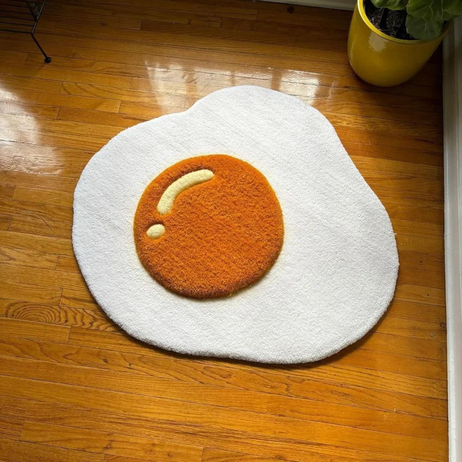 3D Fried Egg Rug Hand Tufted Carpet Pure Wool Custom Rugs Home Decor ...