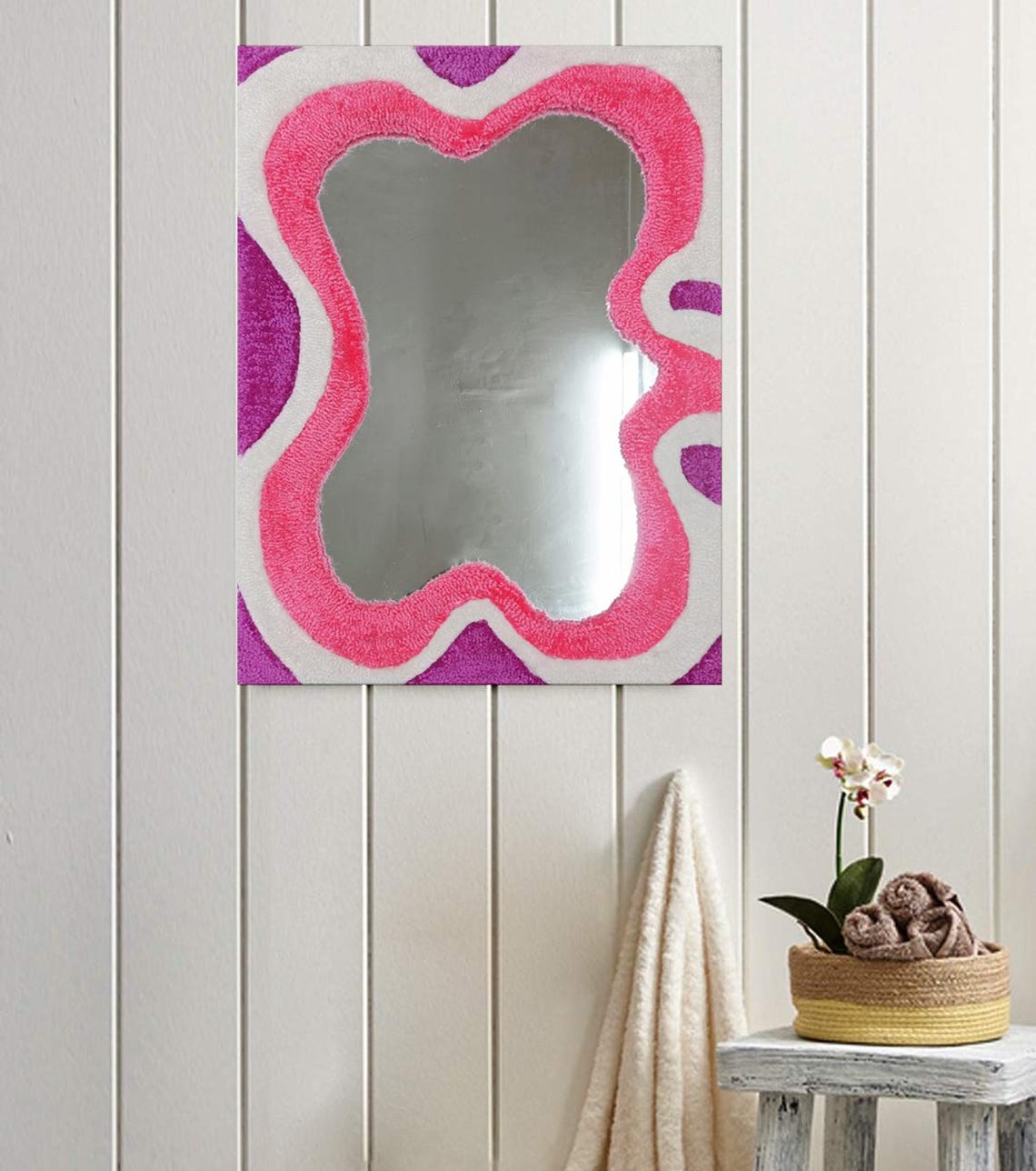Beckon Mirror |handmade Tufted Mirror | Rug Mirrors | Creative Mirrors ...