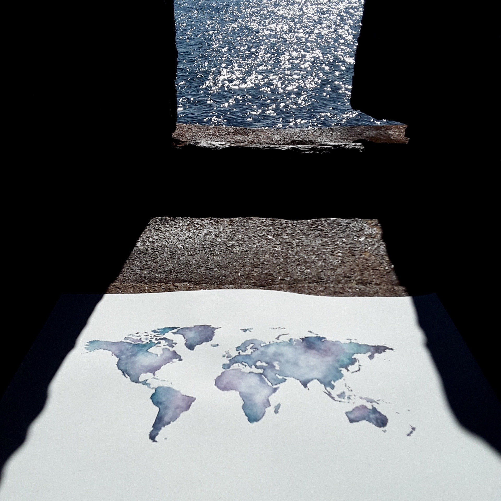 World Map Original Painting - Etsy