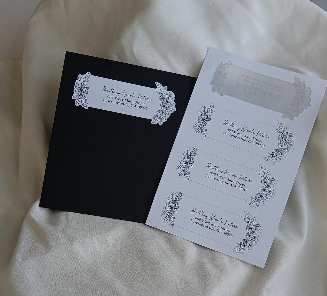 Wedding Personalized Labels, Return Address Labels, Sticker Sheet ...