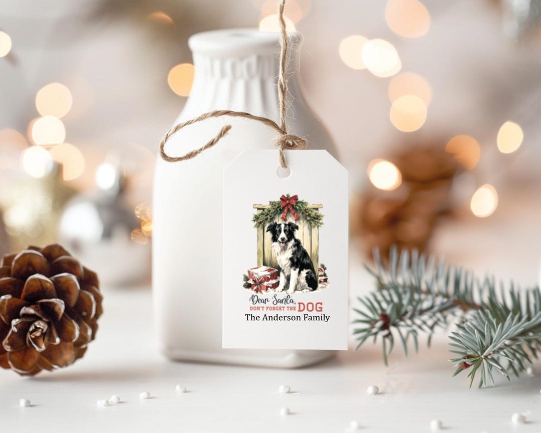 Personalized Christmas Tags, Printed Christmas Tag, Dog Christmas Tags ...
