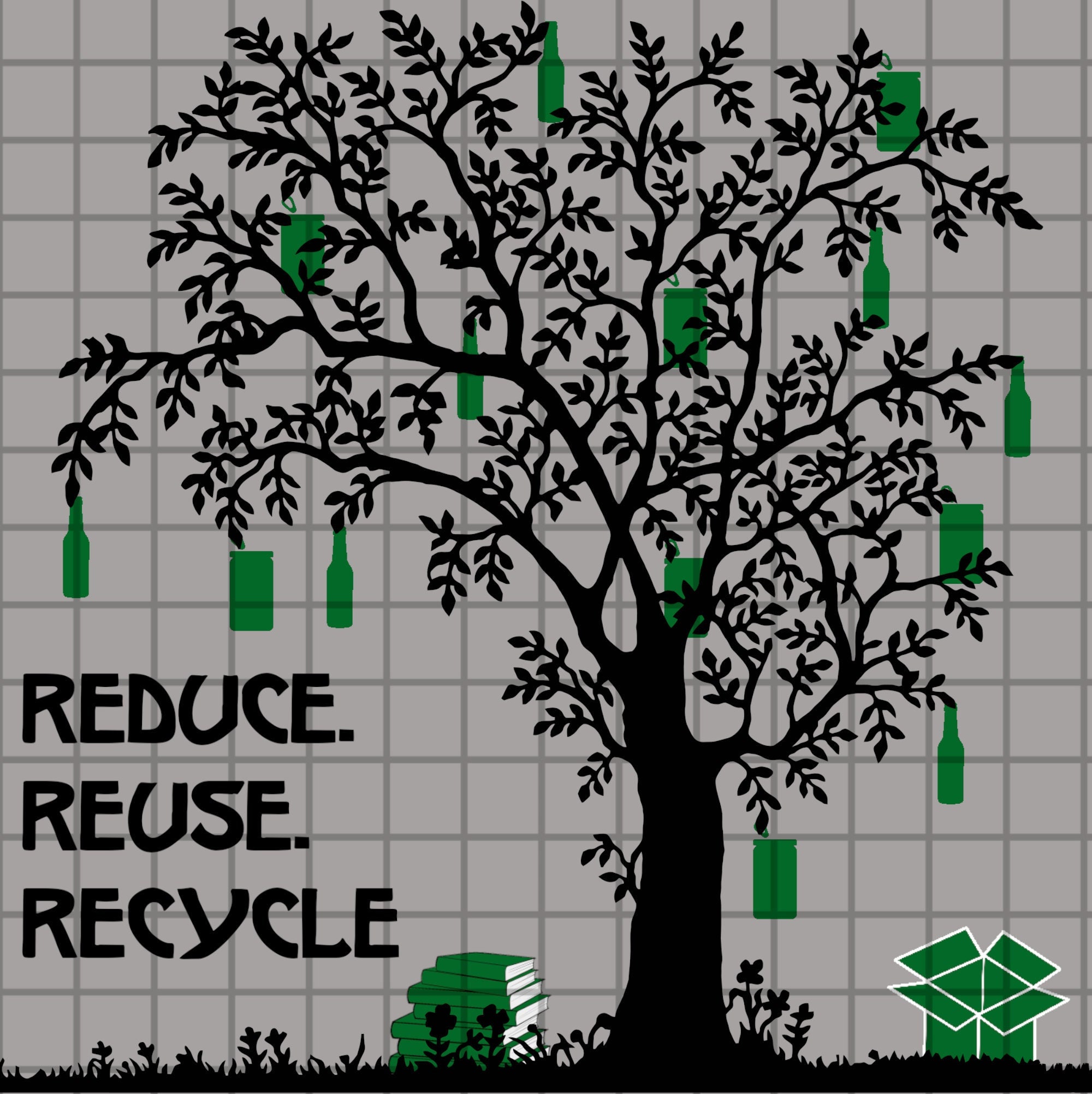 Recycling Tree PNG - Etsy