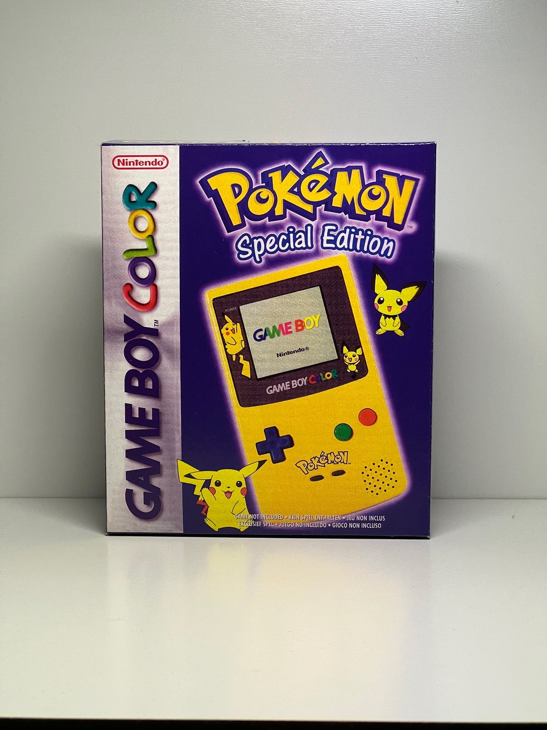 Gameboy Color Replacement Console Box es,fr,en,de Pikachu Special ...