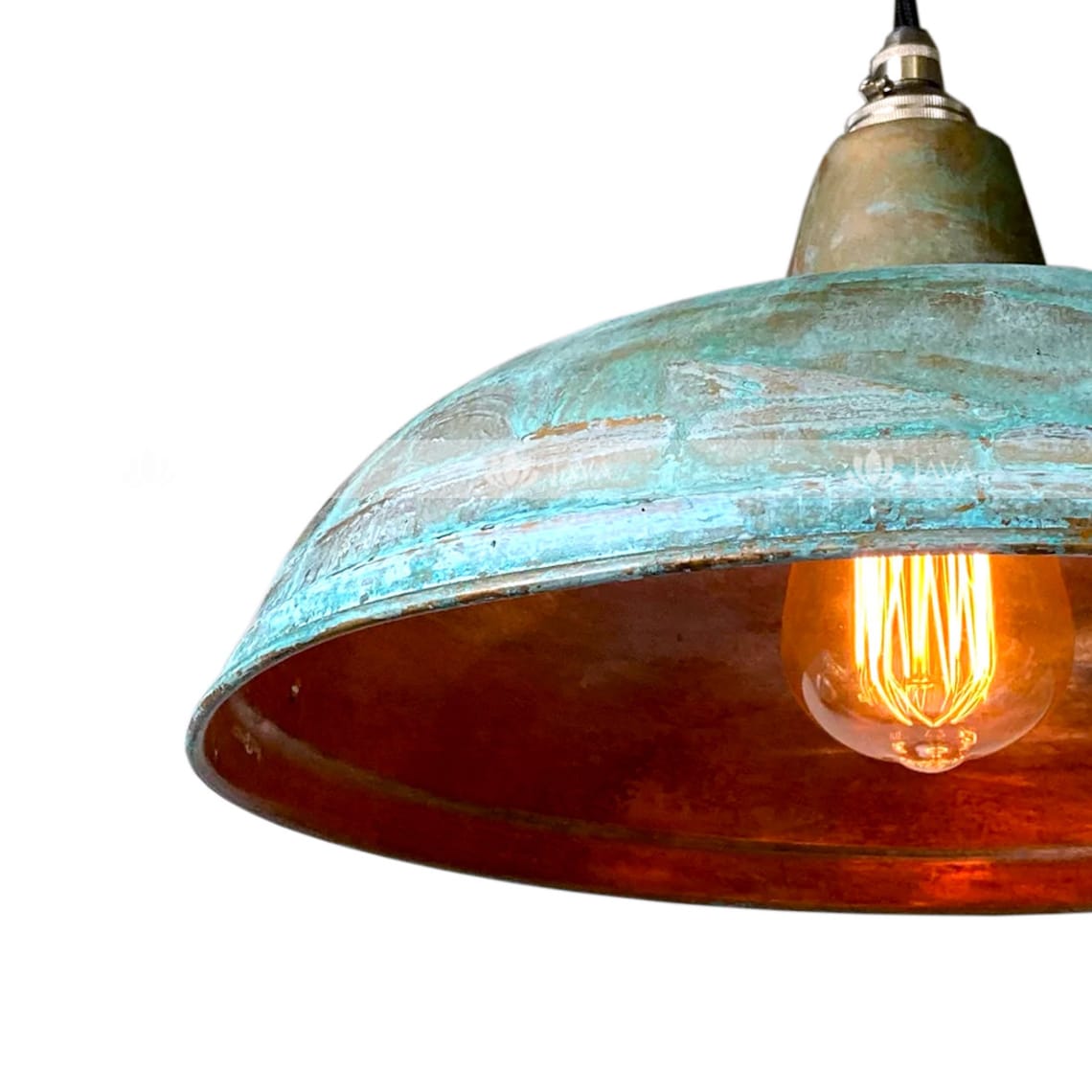 Oxidized Industrial Copper Pendant Light Hammered Copper Kitchen Island ...