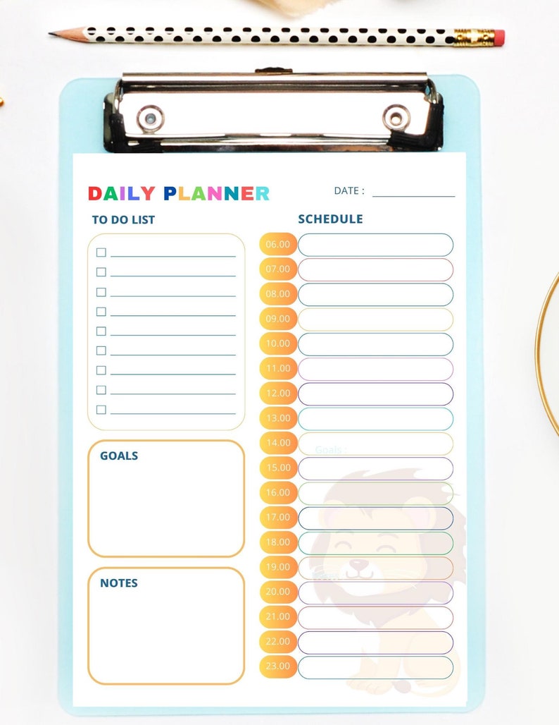 Printable SUMMER Daily Planner for Kids | Chore Chart for Kids | Summer ...