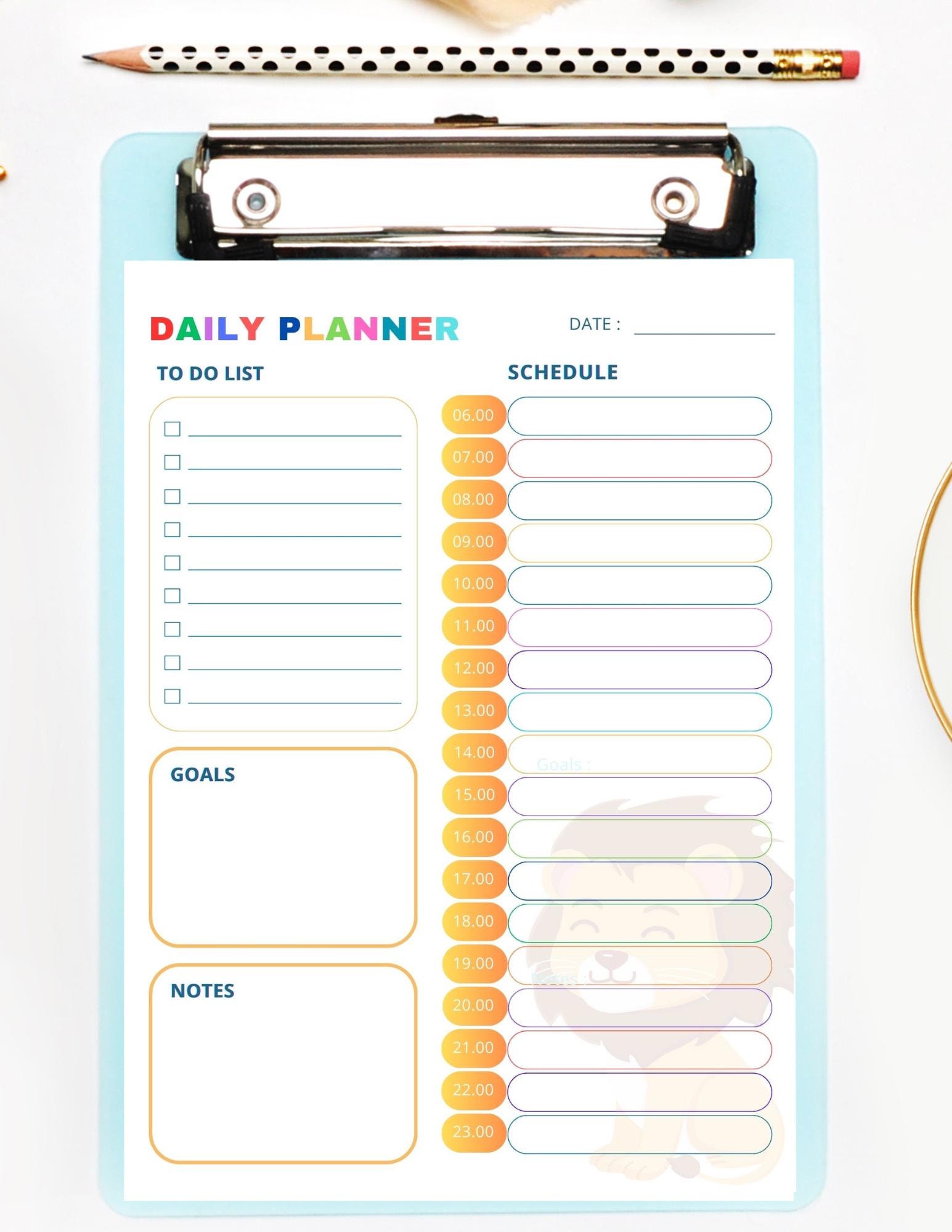 Printable SUMMER Daily Planner for Kids | Chore Chart for Kids | Summer ...