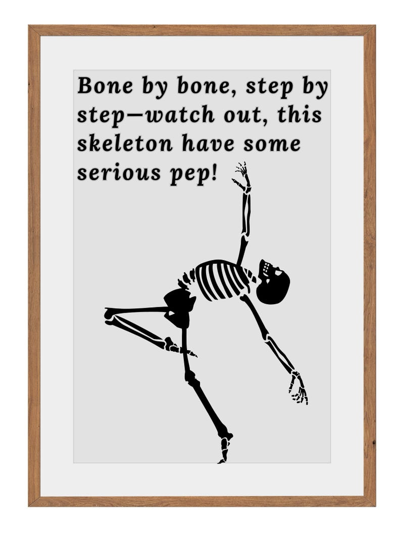 Dancing Skeleton Print | Halloween Decor | Halloween Printable Wall Art ...