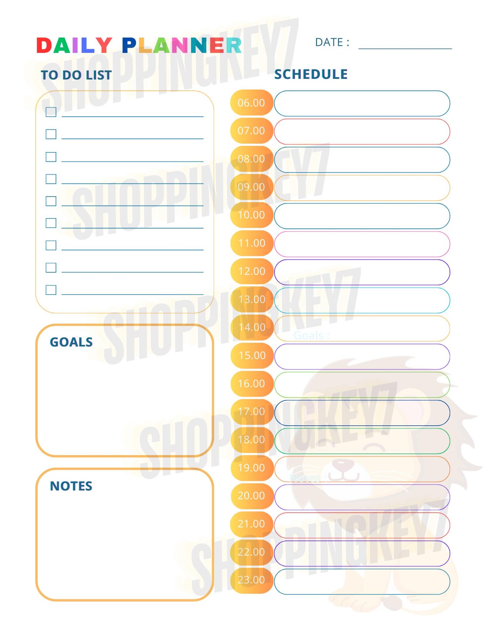 Printable SUMMER Daily Planner for Kids | Chore Chart for Kids | Summer ...