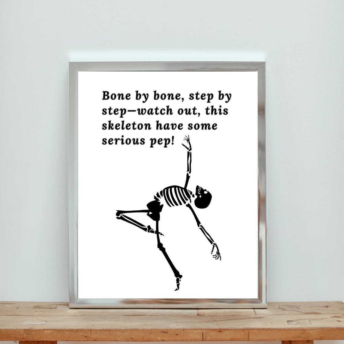 Dancing Skeleton Print | Halloween Decor | Halloween Printable Wall Art ...