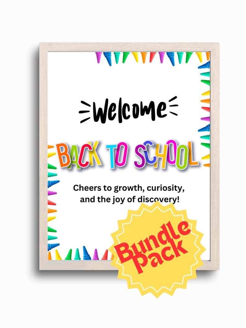 Welcome Back to School Sign, Printable Bundle (digital Download) - Etsy ...