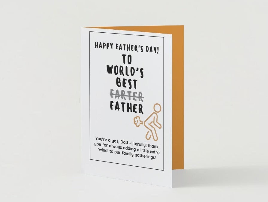Funny Father's Day Card, World's Farter (digital Download) - Etsy