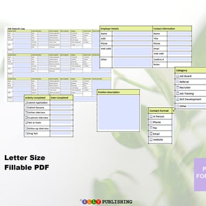 Job Search Tracking Log Worksheet, Job Searching, Job Search Tracking ...
