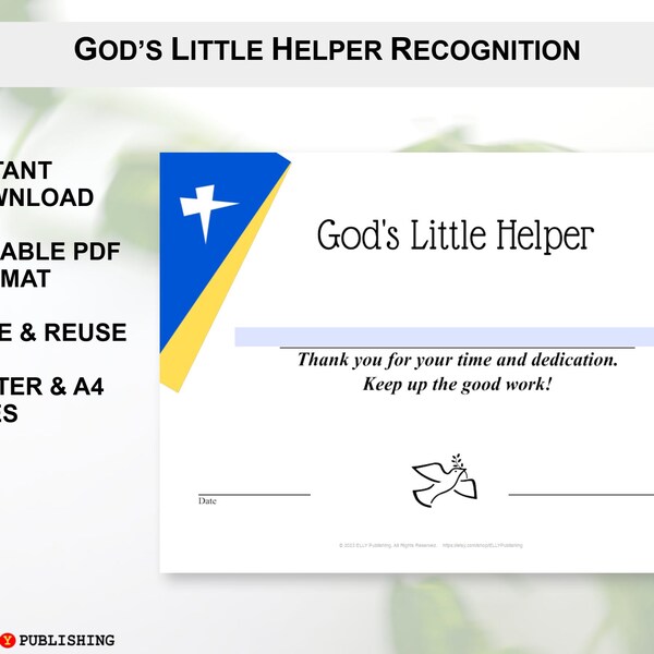 Church Certificate - Etsy