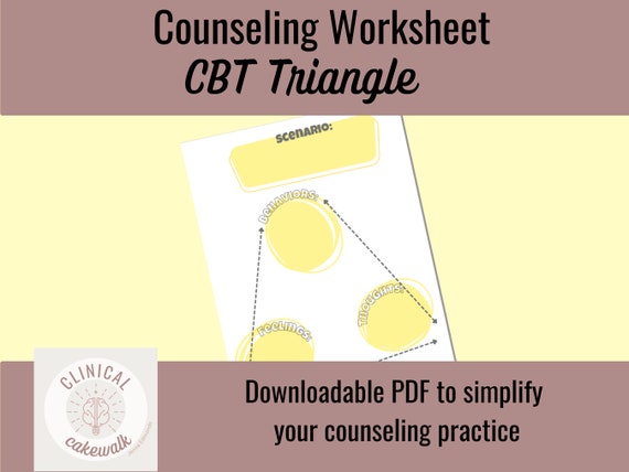 CBT Cognitive Behavioral Therapy Interactive Worksheet and - Etsy