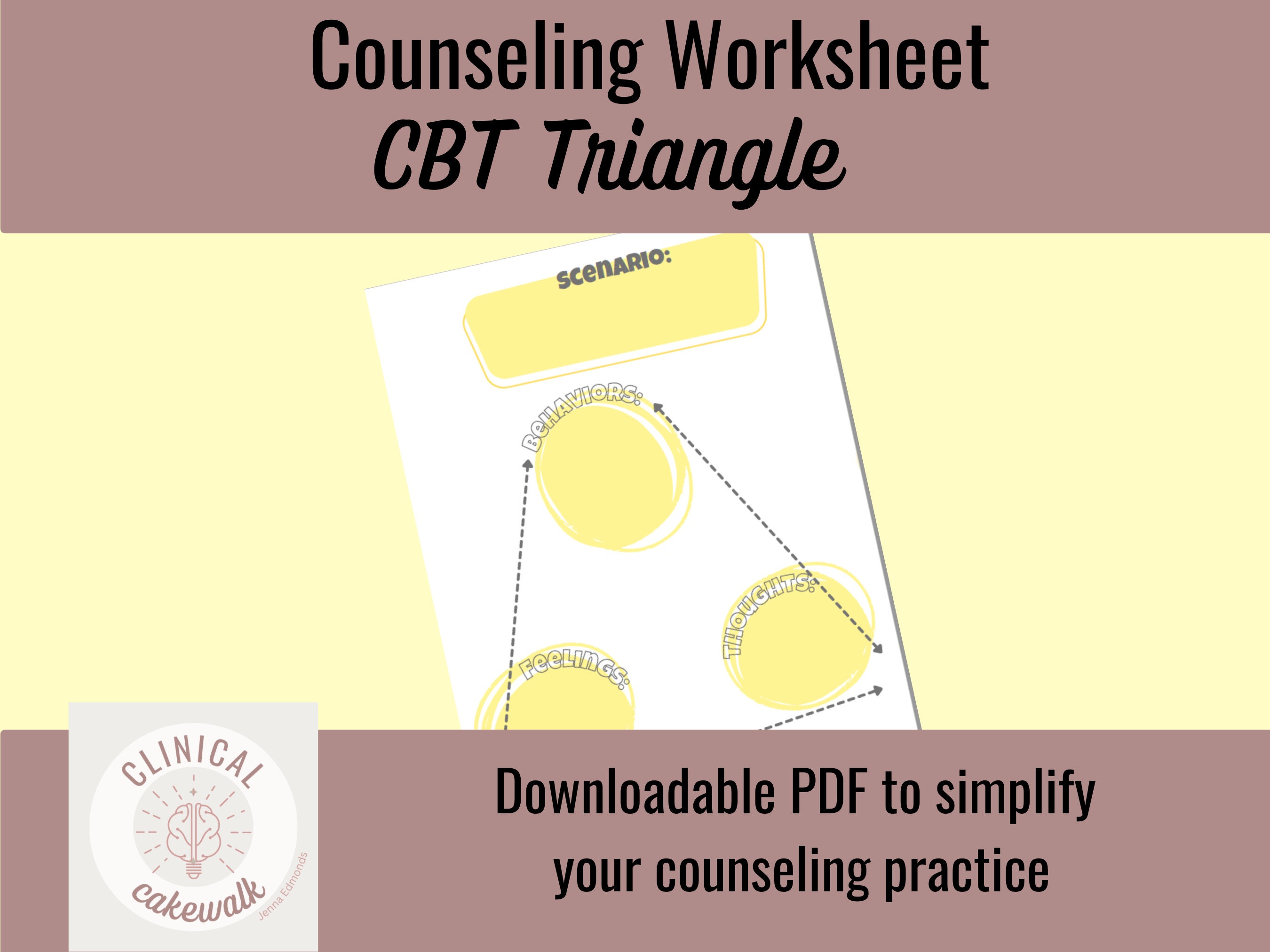 CBT Cognitive Behavioral Therapy Interactive Worksheet and - Etsy