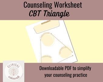 CBT Cognitive Behavioral Therapy Interactive Worksheet and Poster for ...