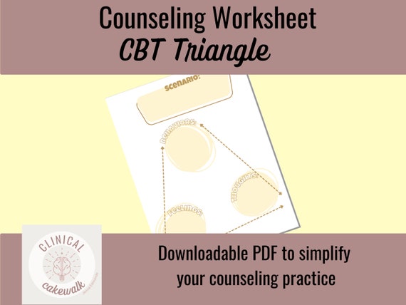 CBT Cognitive Behavioral Therapy Interactive Worksheet and - Etsy