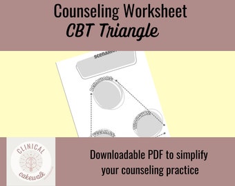 CBT Cognitive Behavioral Therapy Interactive Worksheet and Poster for ...