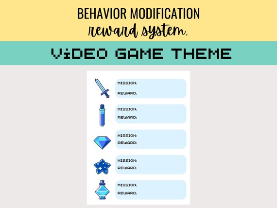 Behavior Modification Reward Chart Positive Reinforcement - Etsy