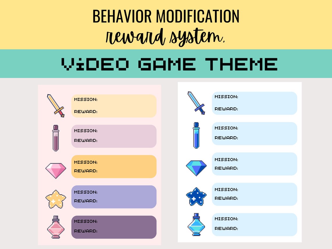 Behavior Modification Reward Chart Positive Reinforcement for Kids - Etsy