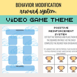 Behavioral Modification Reward Chart Positive Reinforcement for Kids - Etsy