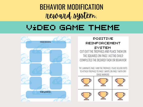 Behavioral Modification Reward Chart Positive Reinforcement - Etsy