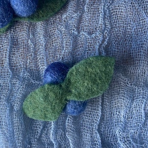 Wool Felt Blueberry - Set of 3 Blueberry Charms - Etsy