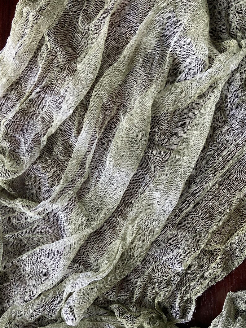 Cotton Gauze Scrim/ Hand Dyed Cheesecloth / Gauze Table Runner ...
