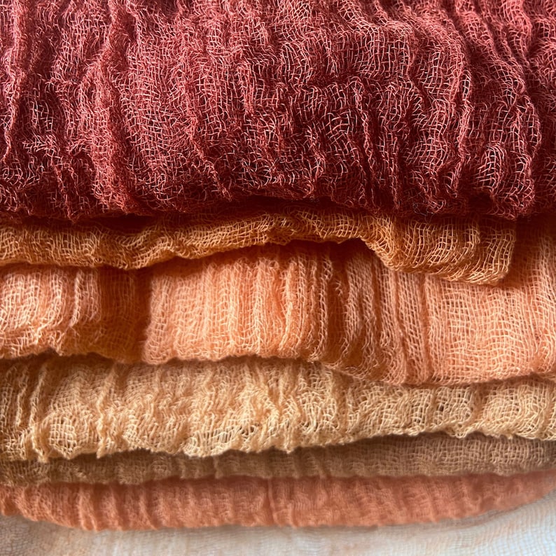 Hand-dyed Cotton Scrim Bundle: Nuno Felting, Embroidery, Mixed Media - Etsy