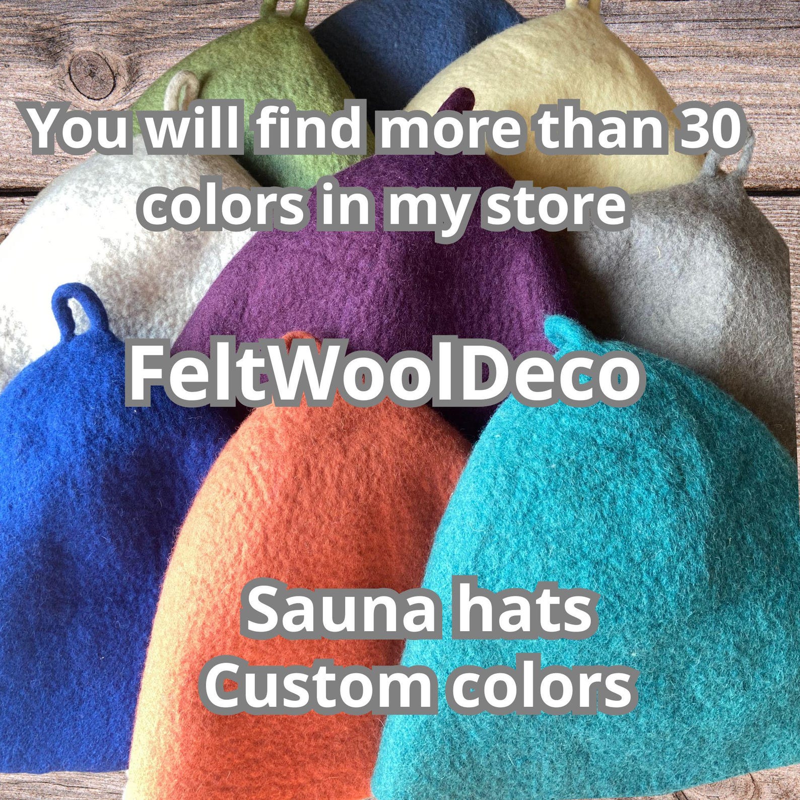 Sauna Hat/ Handmade Felted/blue Colors - Etsy