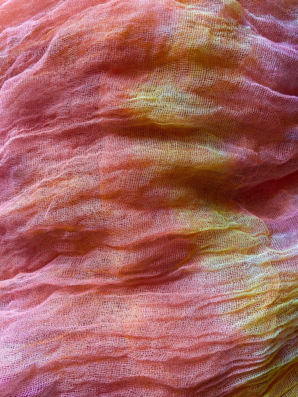 Cotton Gauze Scrim/ Hand Dyed Cheesecloth / Gauze Table Runner ...