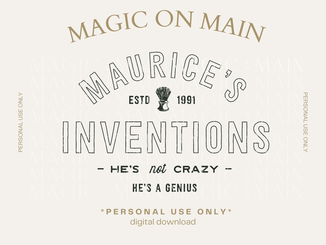 Personal Use Only ** Maurice's Inventions - PNG - Digital Download ...