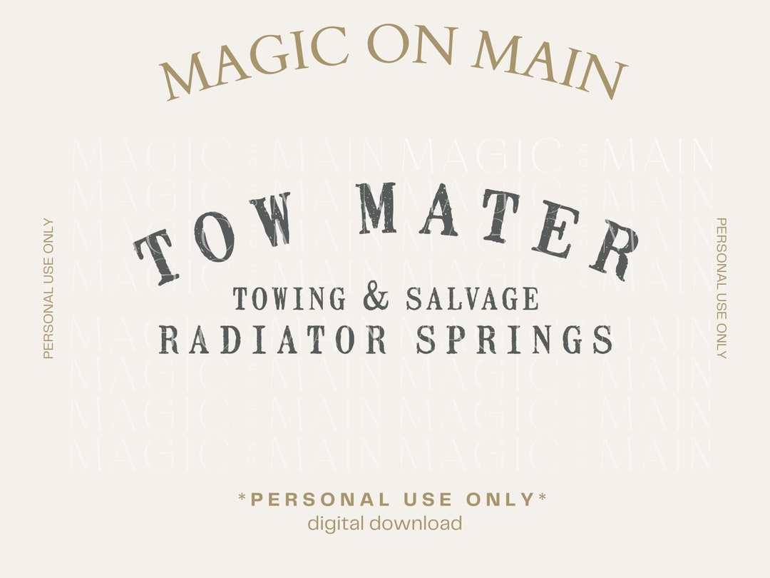 Personal Use Only ** Tow Mater Towing and Salvage - PNG - Digital ...
