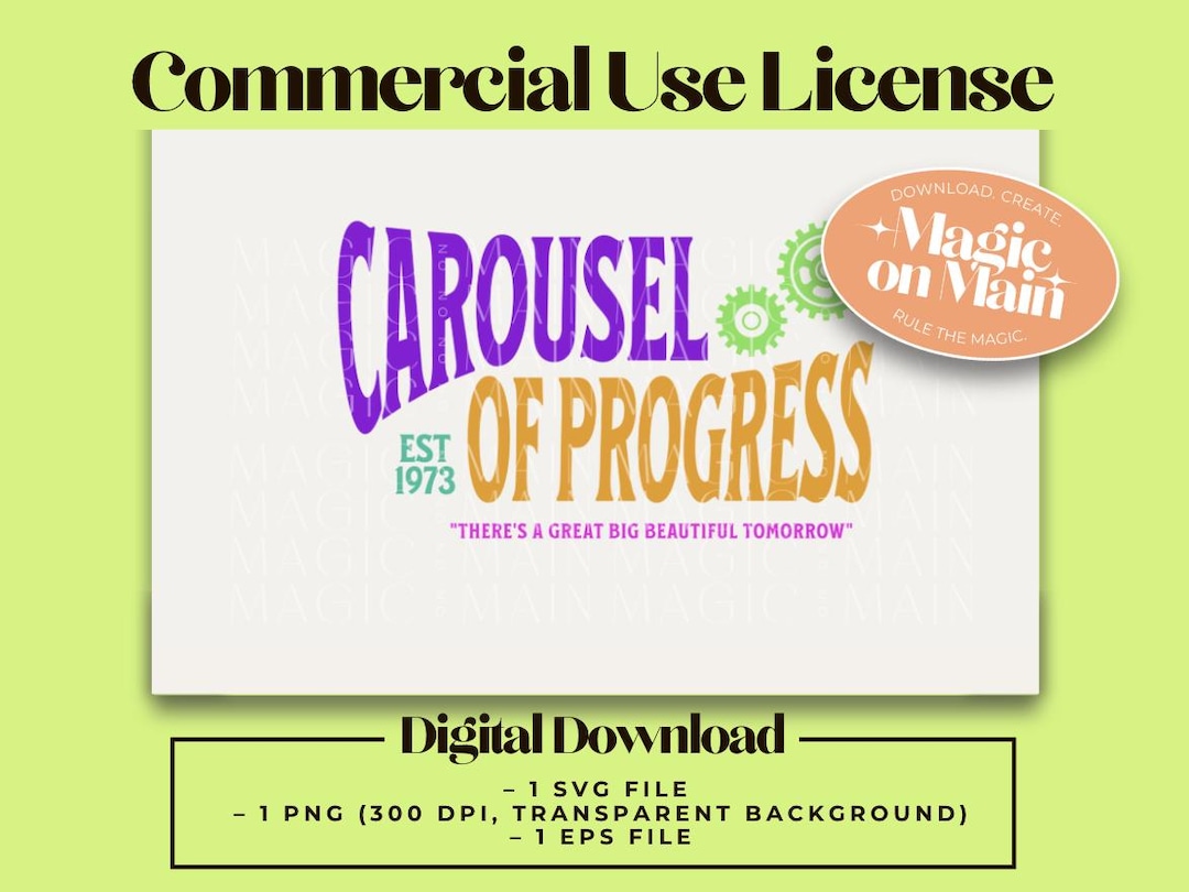 Commercial Use** Carousel of Progress SVG PNG EPS | Disney Inspired ...