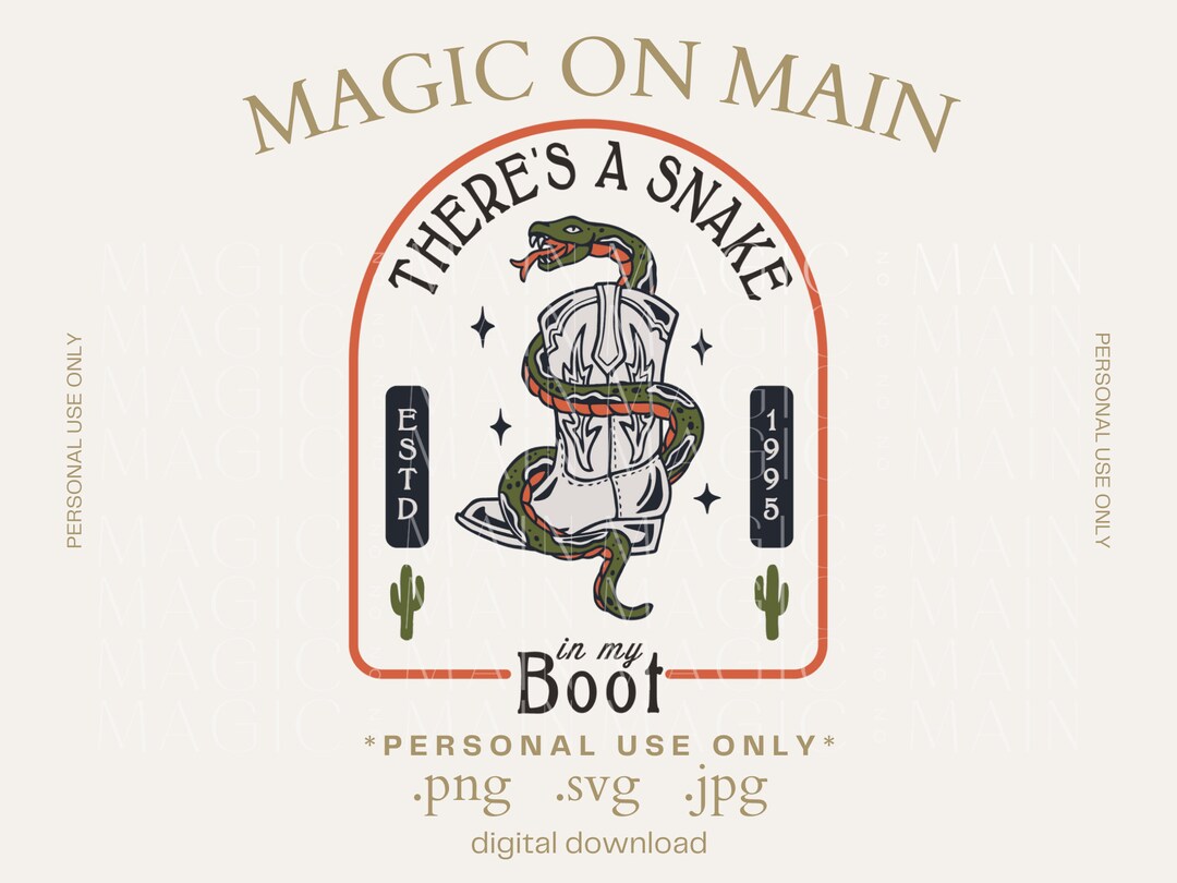 Personal Use Only There's A Snake in My Boot PNG - Etsy