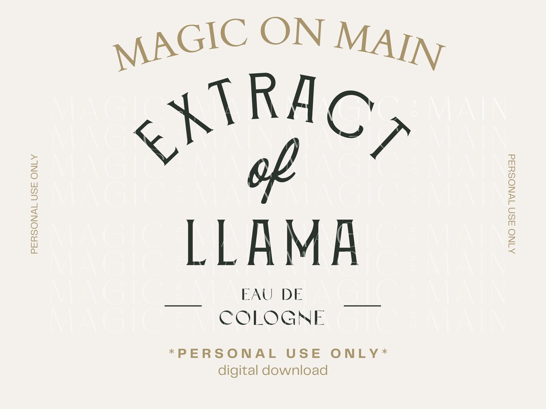 Personal Use Only ** Extract of Llama - PNG - Digital Download ...