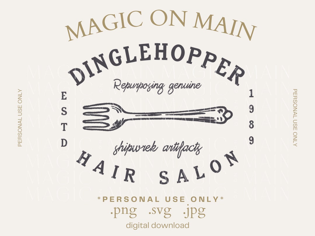 Personal Use Only Dinglehopper Hair Salon PNG SVG JPG - Etsy