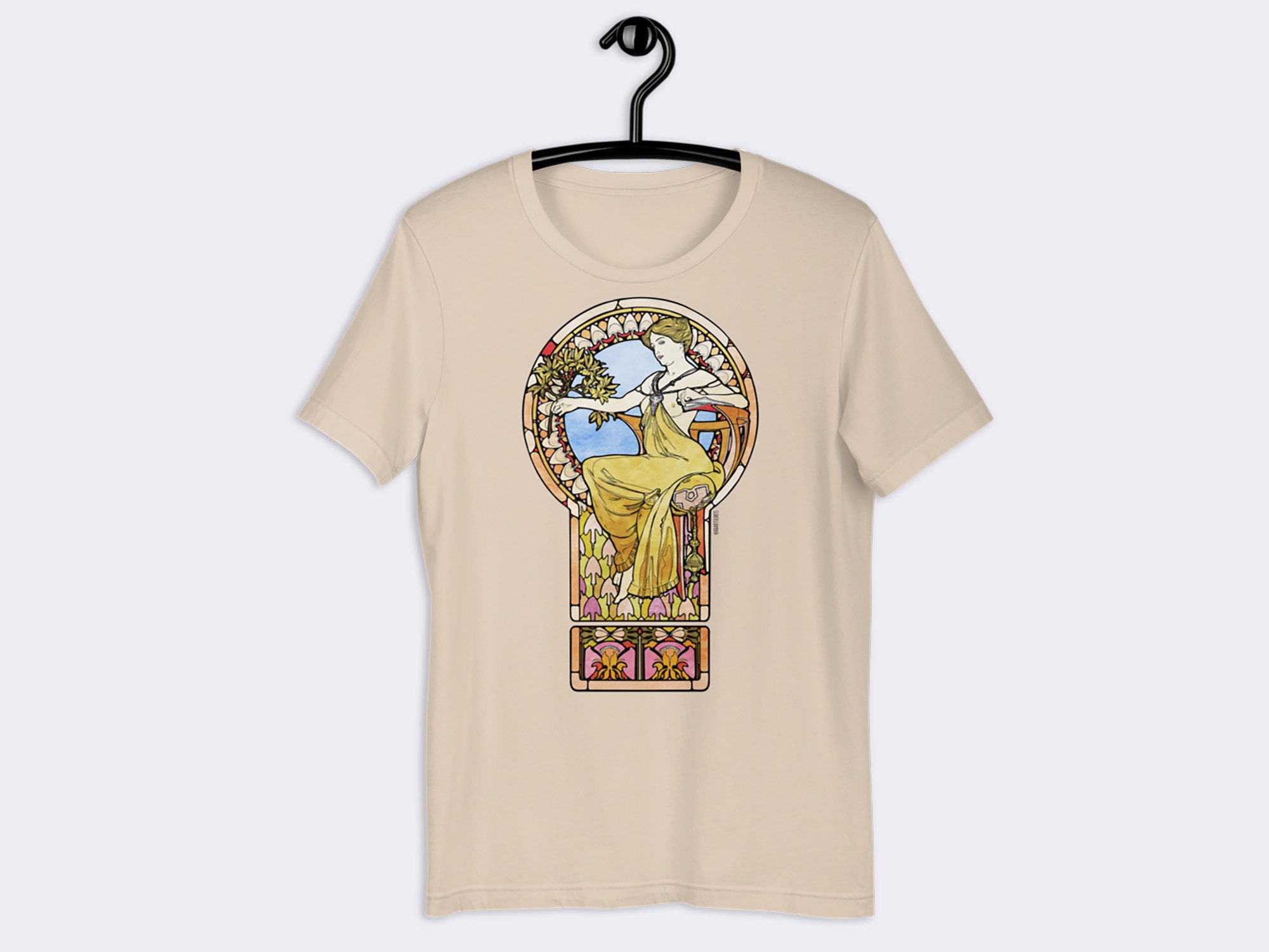 Art Nouveau T Shirt by Alphonse Mucha, Seated Woman (1901) - Etsy