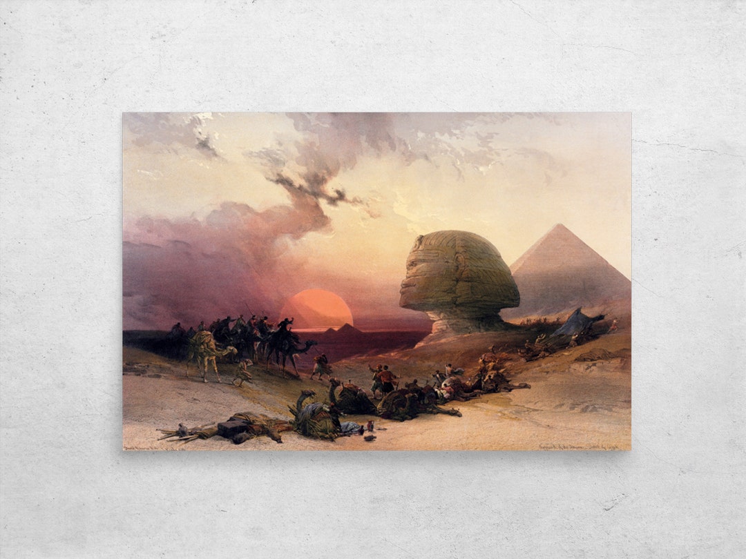 Approach of the Simoon-desert at Gizeh (1849) Poster by David Roberts - Etsy