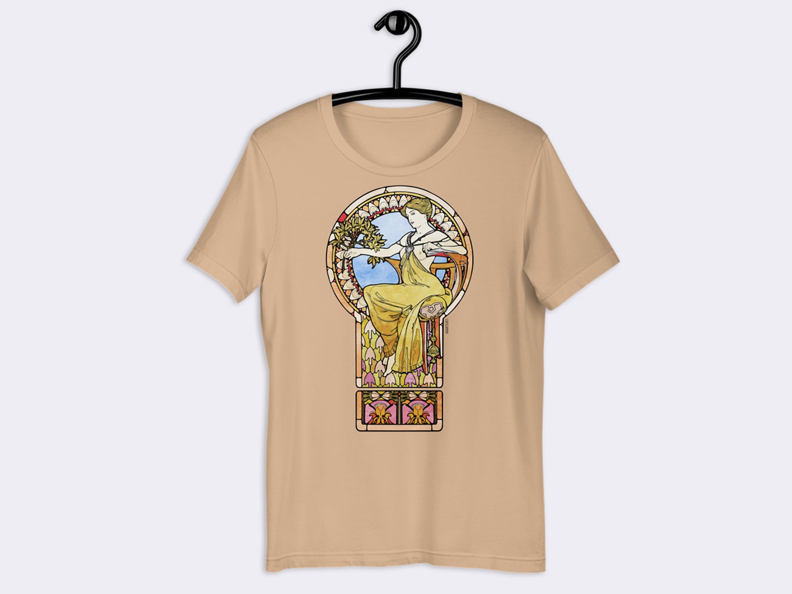 Art Nouveau T Shirt by Alphonse Mucha, Seated Woman (1901) - Etsy