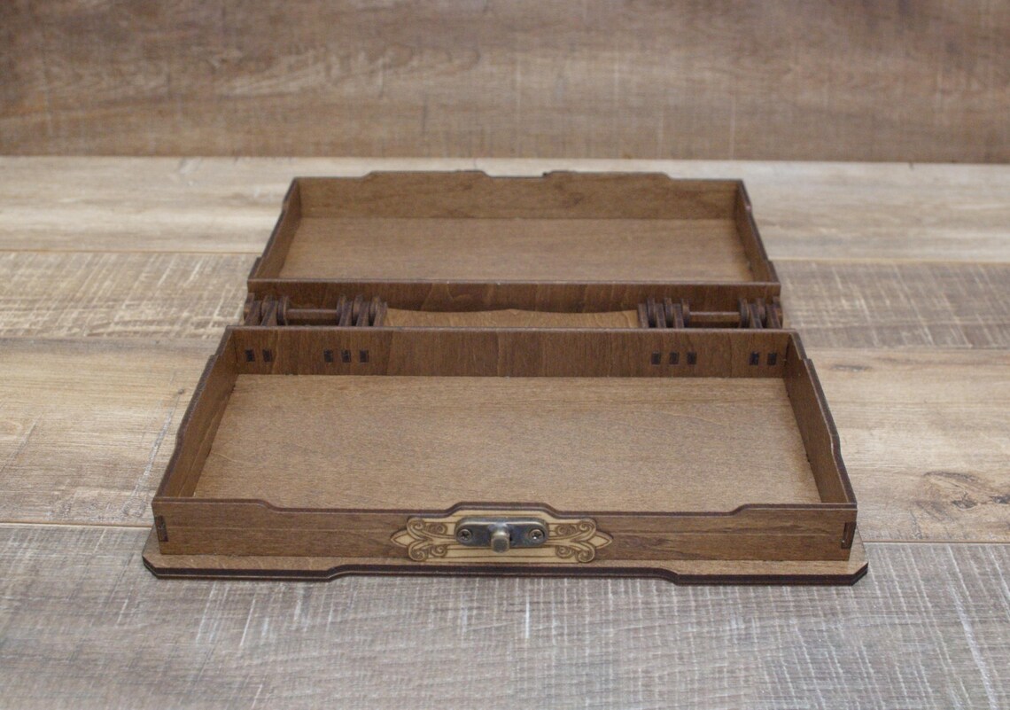 Handcrafted Christian Cross Wooden Jewelry Box: Laser Cut Keepsake ...