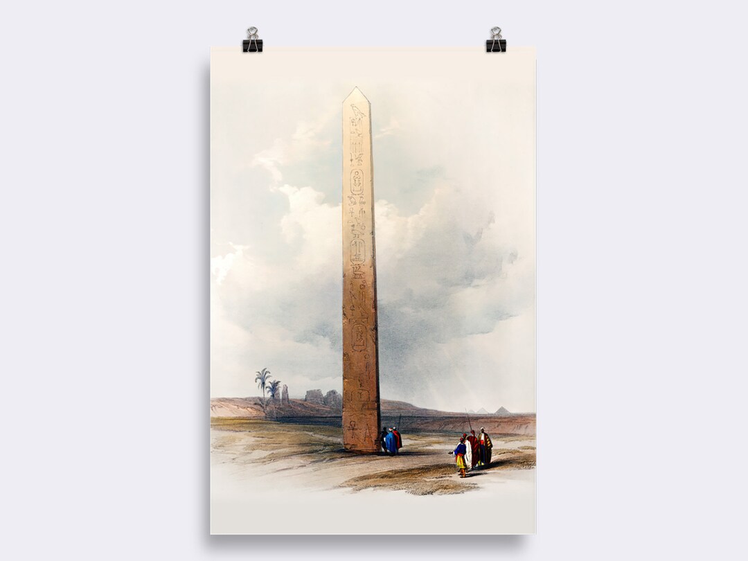 Obelisk of Heliopolis Illustration (1838) Poster by David Roberts - Etsy