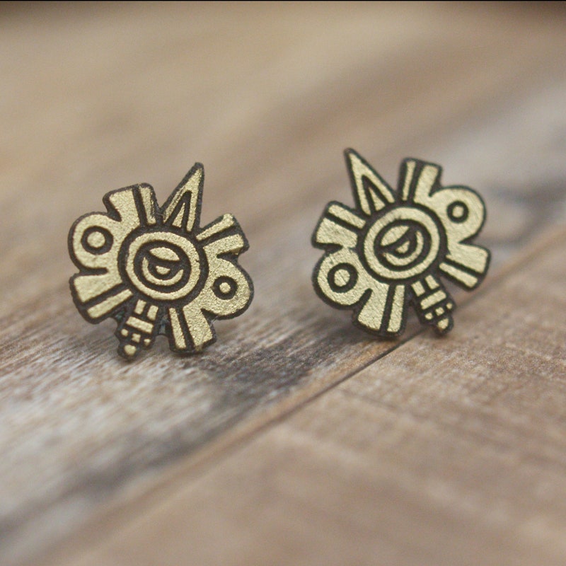 Gold Mexican Earrings Men - Etsy