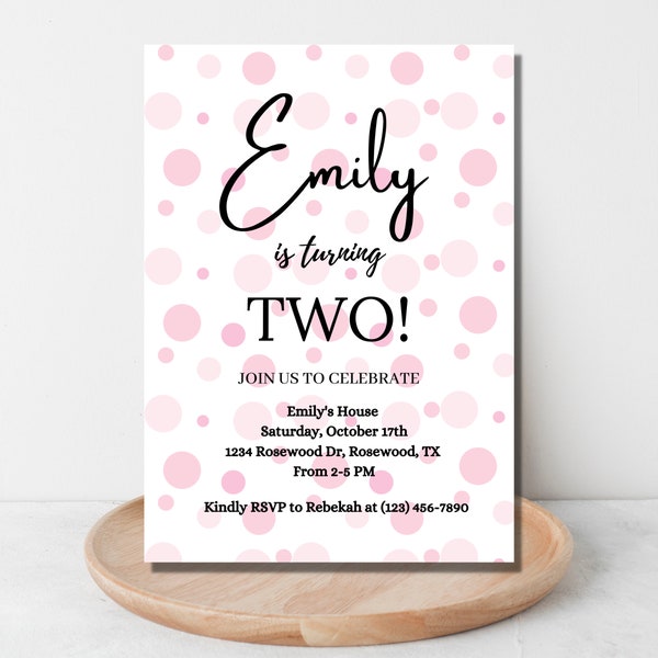 Polka Dot Invites Etsy