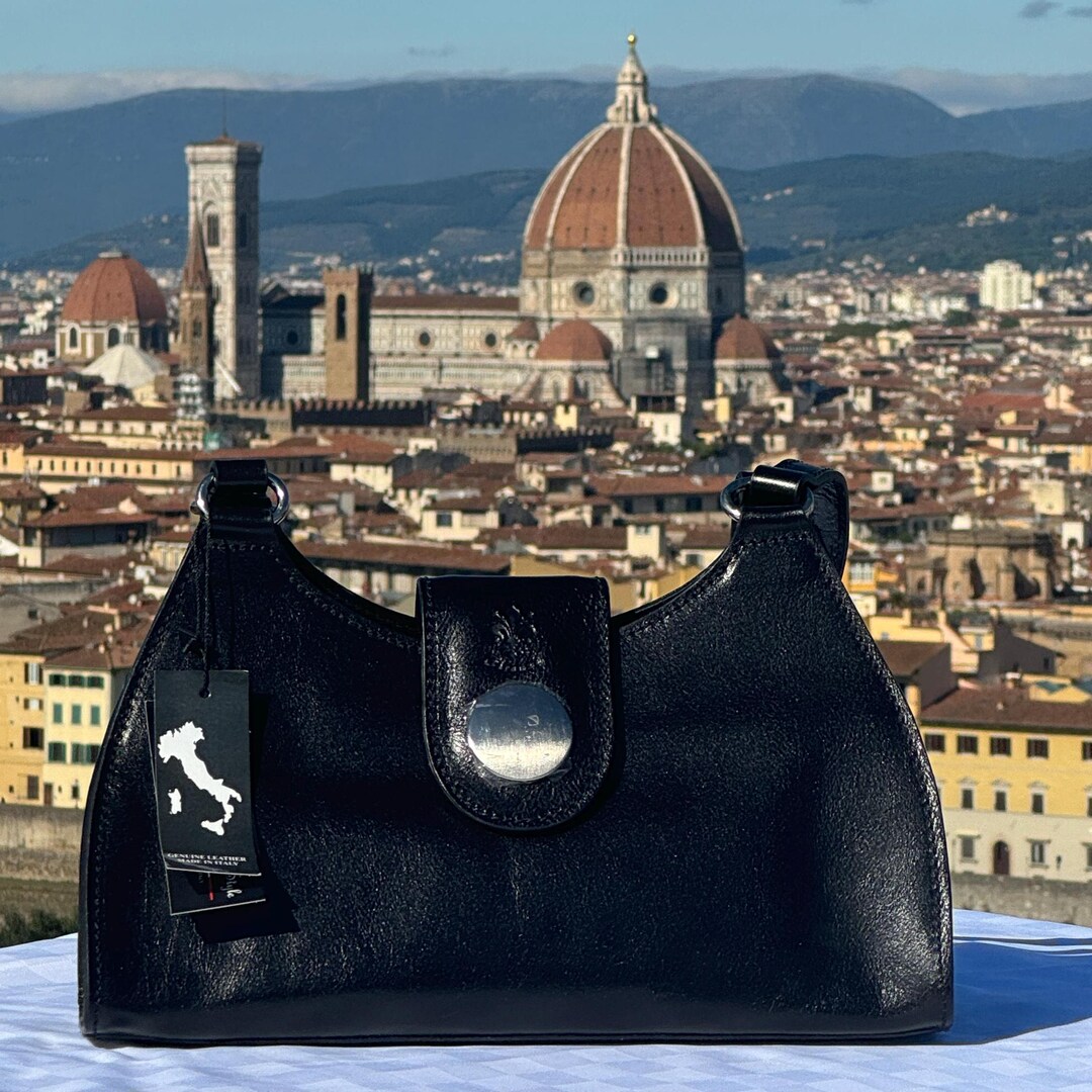 Italian Handmade Leather Bag for Women | Elegant Black Handbag With ...