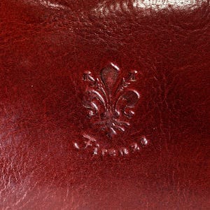 Italian Handmade Red Leather Handbag for Women , Elegant Vintage-style ...