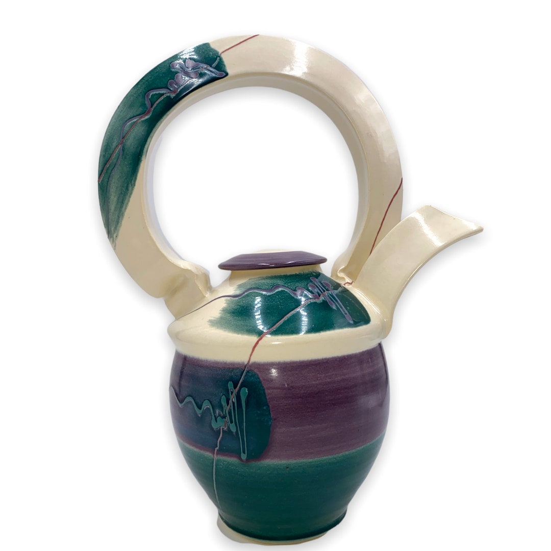 Amazing Vintage Stoneware Handcrafted Teapot XL Statement Sculpture - Etsy