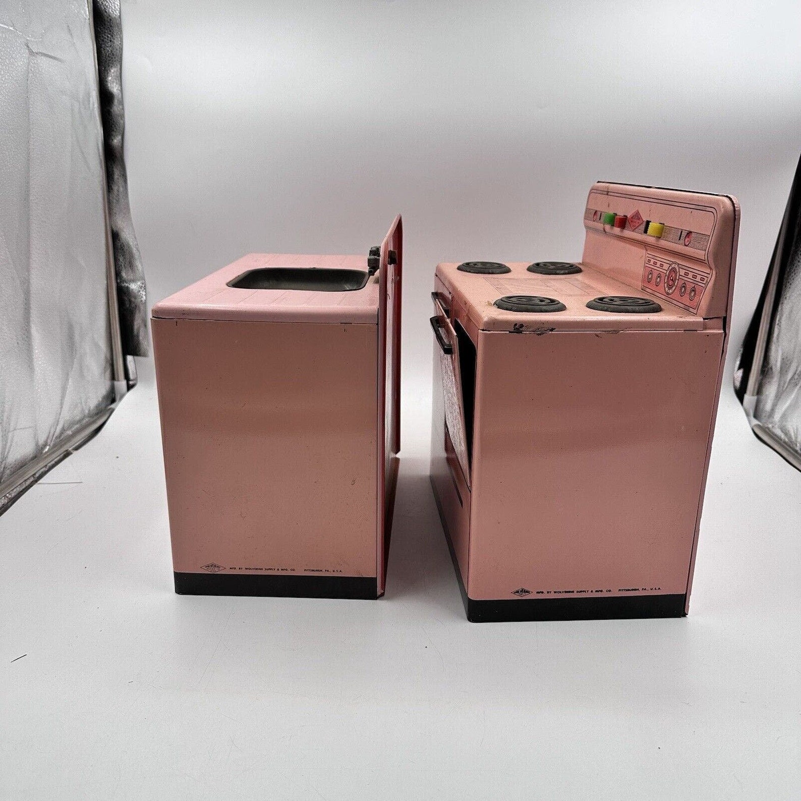 Vintage 1950s Wolverine Company Pink Tin Play Doll Kitchen Sink and ...